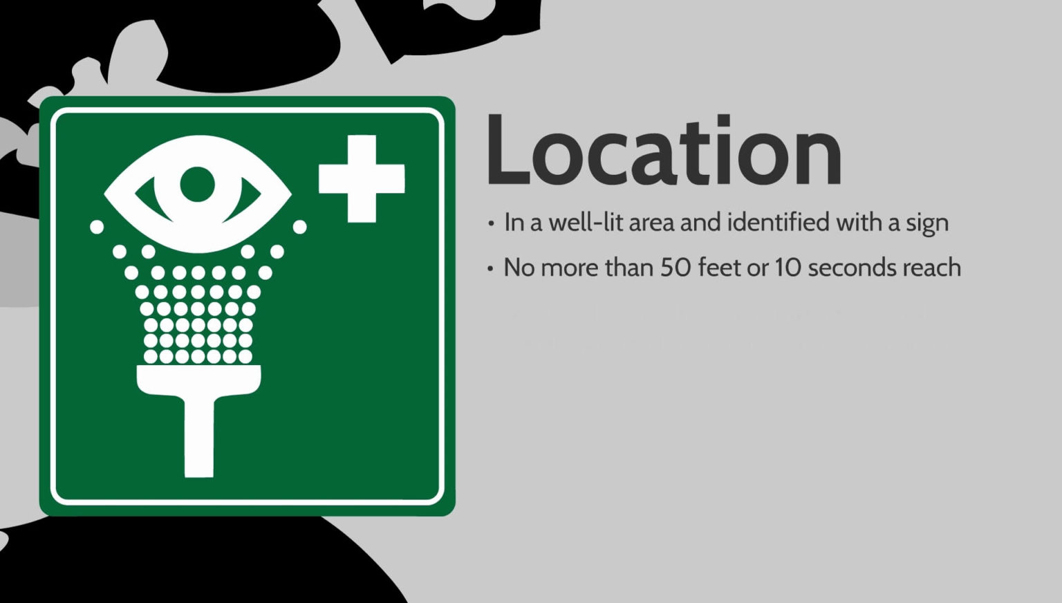 emergency washing stations | Light Duty Pathway